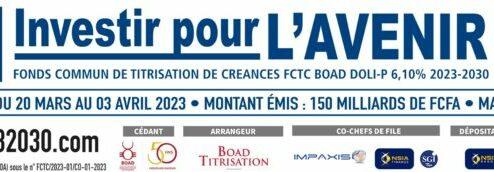 BOAD TITRISATION launches a FCFA 150 billion operation - La BOAD